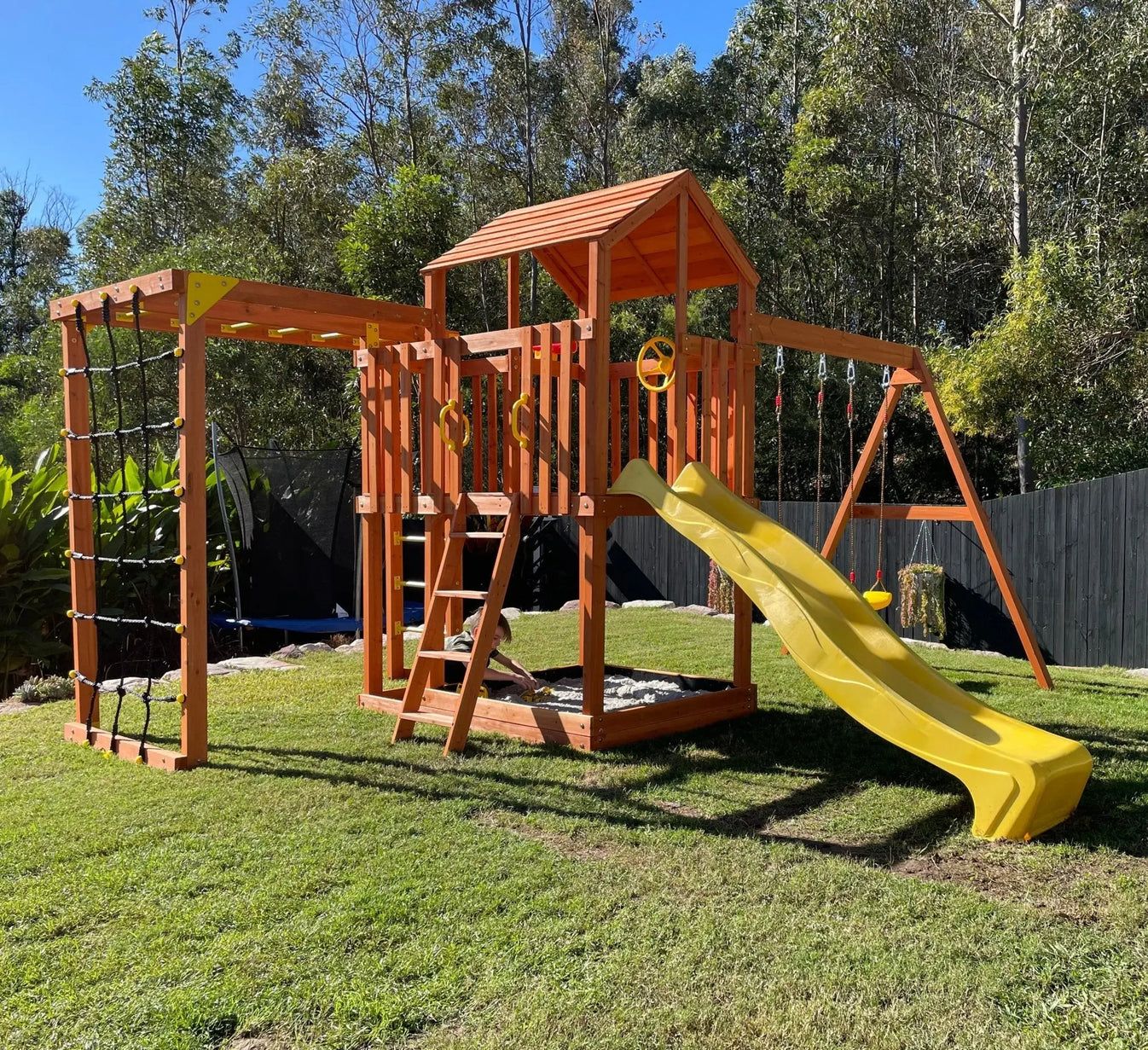 River Fort Set | Kids Outdoor Timber Playset – Hide & Seek Kids